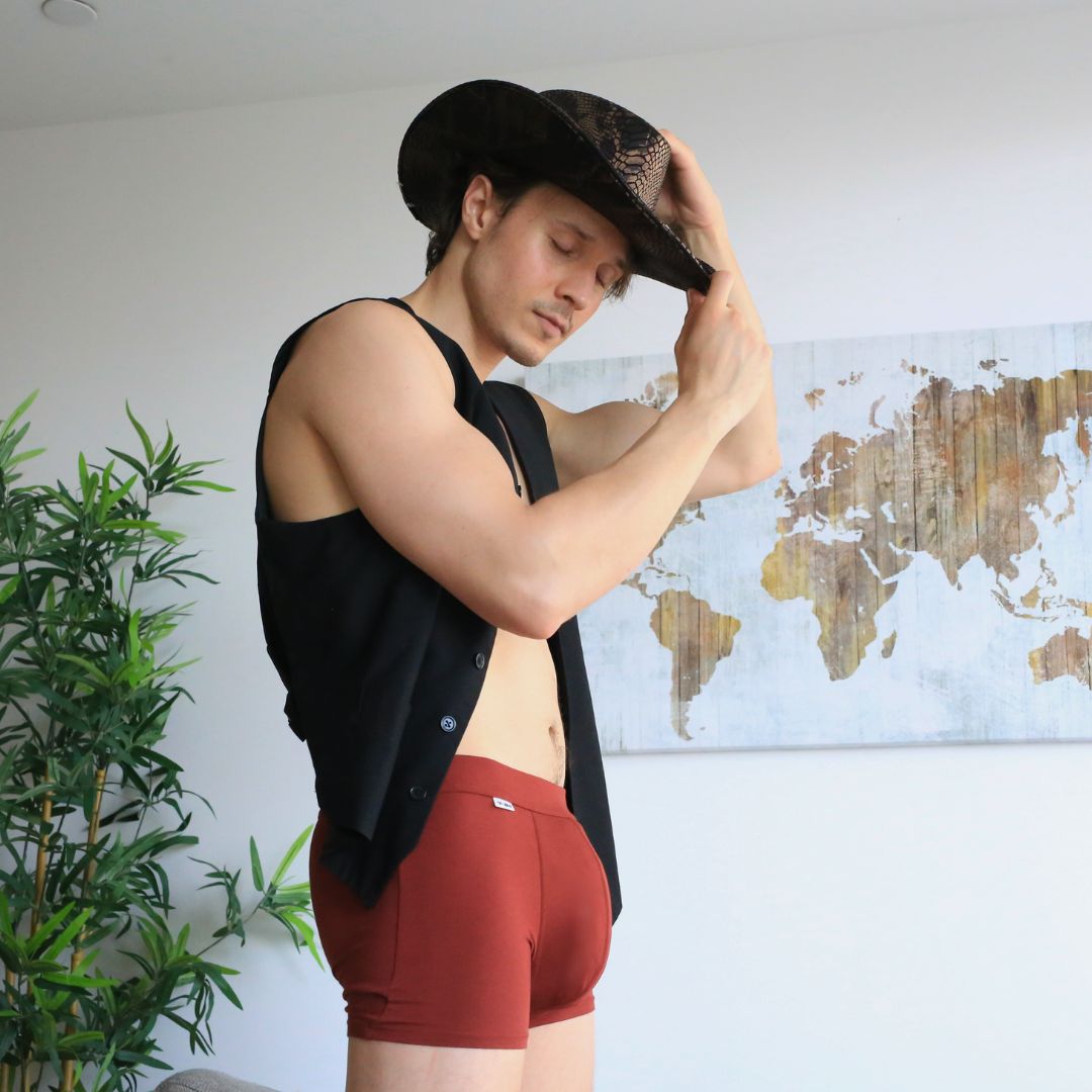 The Burgundy Red Boxer Brief – TBô underwear